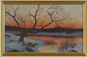 Edvard Rosenberg, oil on canvas signed and dated 1915. - Bukowskis