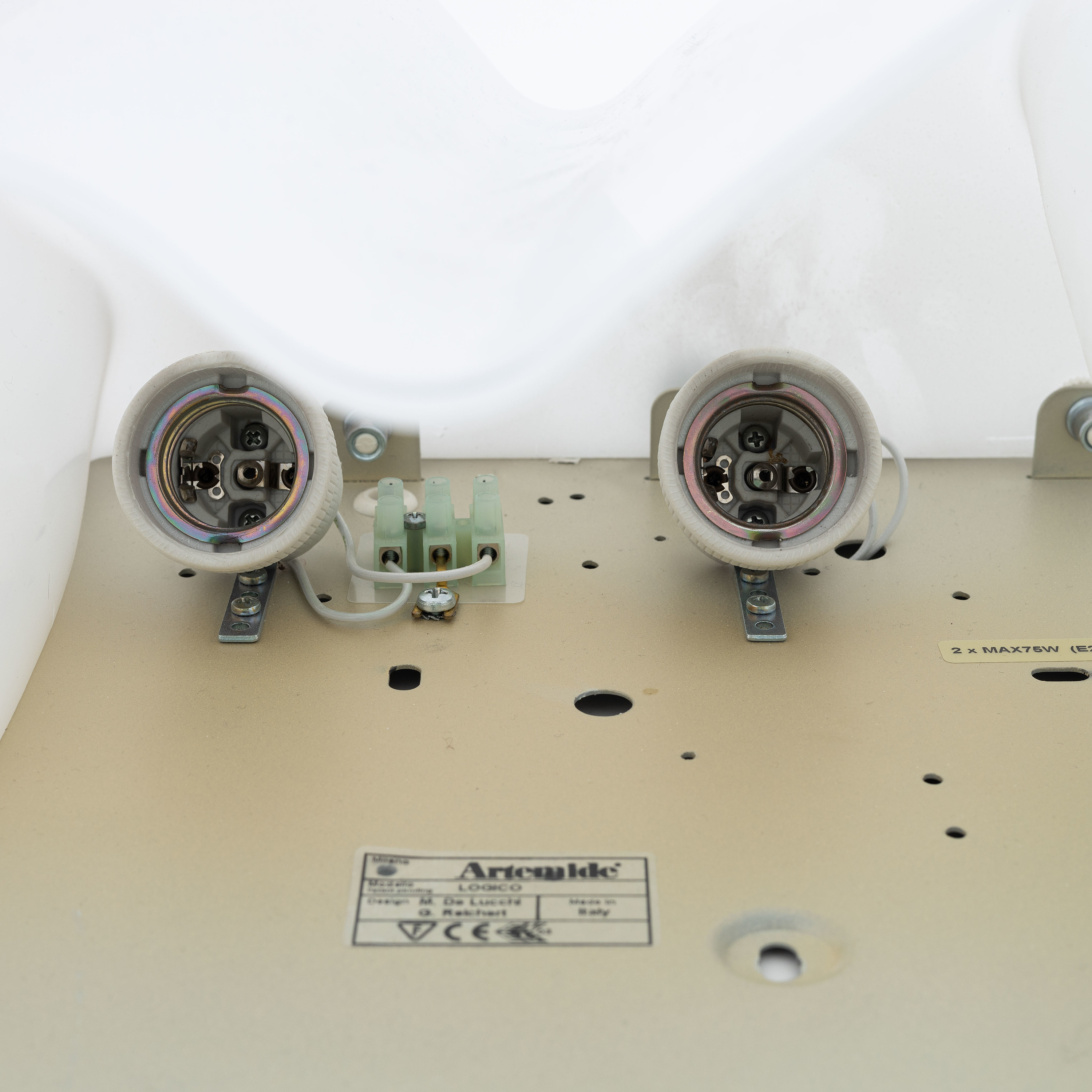 Michele de Lucchi och Gerhard Reichert, vägglampor, ett par, "Logico ...