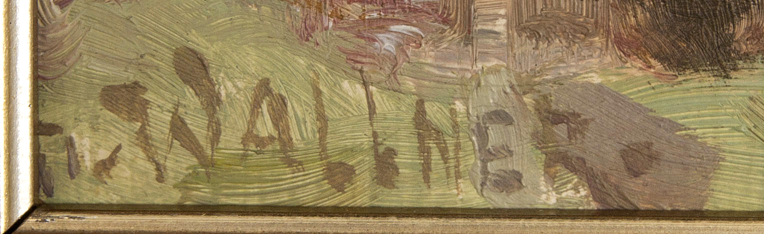 Thure Wallner, olja på pannå, signerad. - Bukowskis