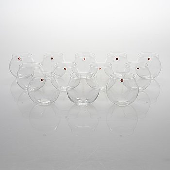 Timo Sarpaneva, set of 12 'Aroma' drinking glases for Iittla. - Bukowskis