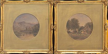 John Steeple, 2 signed and dated water colors. - Bukowskis