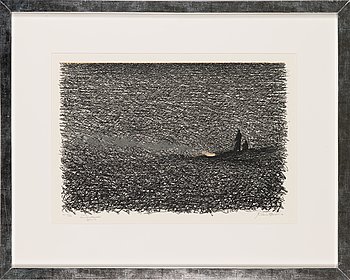 Kimmo Kaivanto, serigrafia, signerad och daterad-79. Märkt H.C. VIII/XX ...