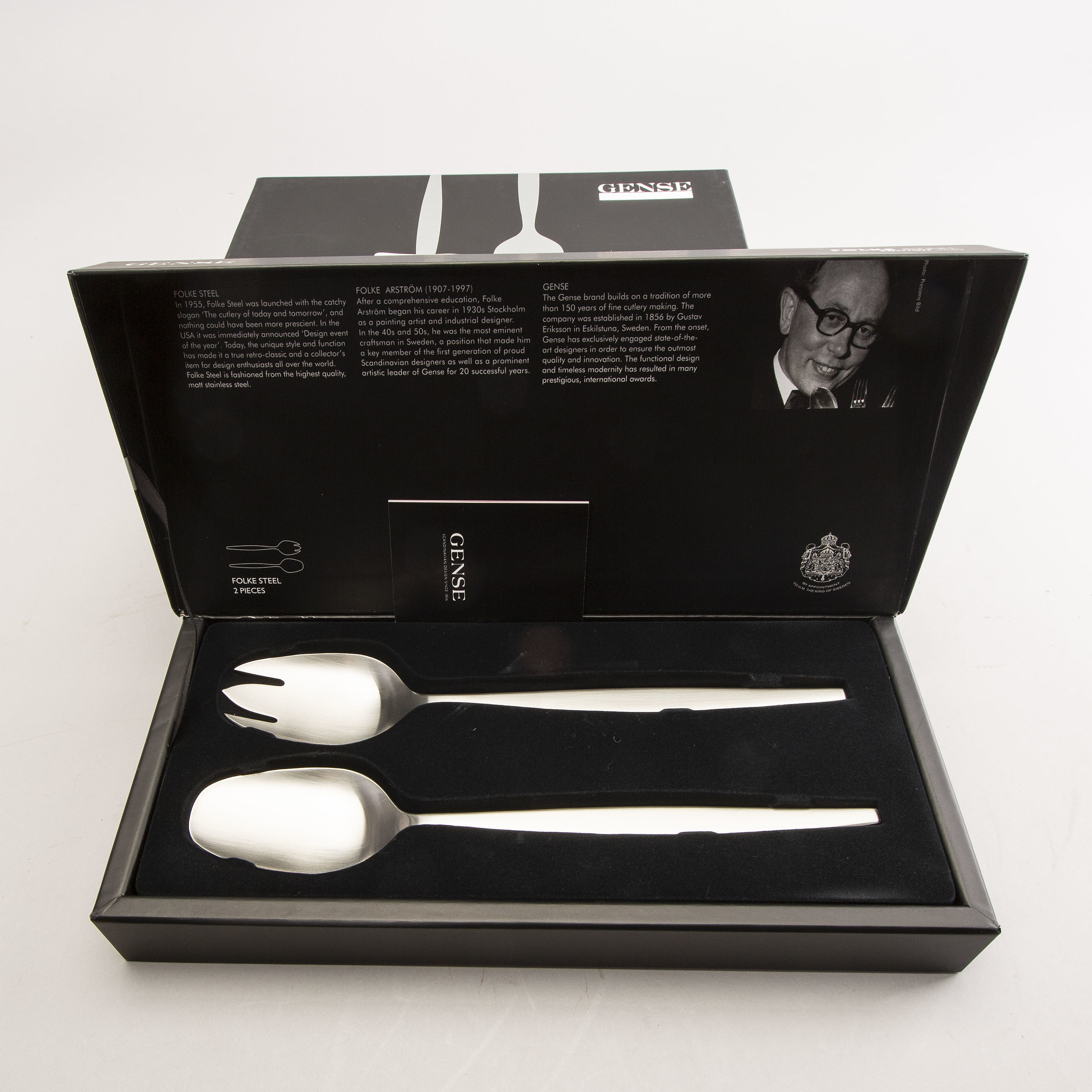 Folke Arström, cutlery, 35 pcs, "Focus De Luxe", stainless steel, Gense ...