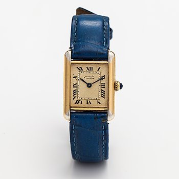 must de Cartier, Tank, armbandsur, 21 x 20 mm. - Bukowskis