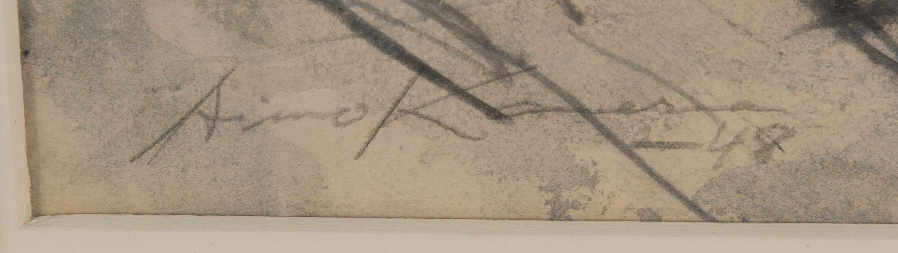 Aimo Kanerva, mixed media, signed and dated-48. - Bukowskis