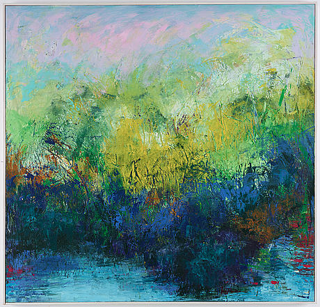 Jane Morten, acrylic on canvas, signed and dated 1990 verso. - Bukowskis