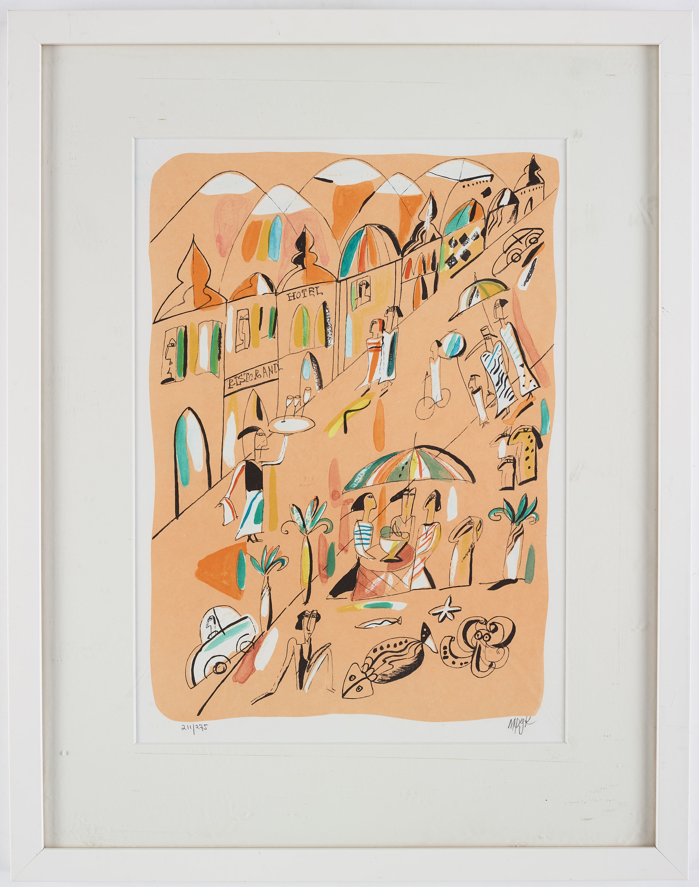 Madeleine Pyk, lithograph in colours, signed 211/275. - Bukowskis