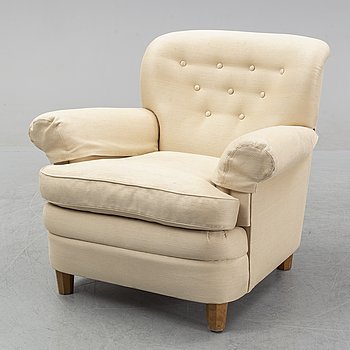 Josef Frank, fåtölj, modell 568, Firma Svenskt Tenn, formgiven 1936 ...