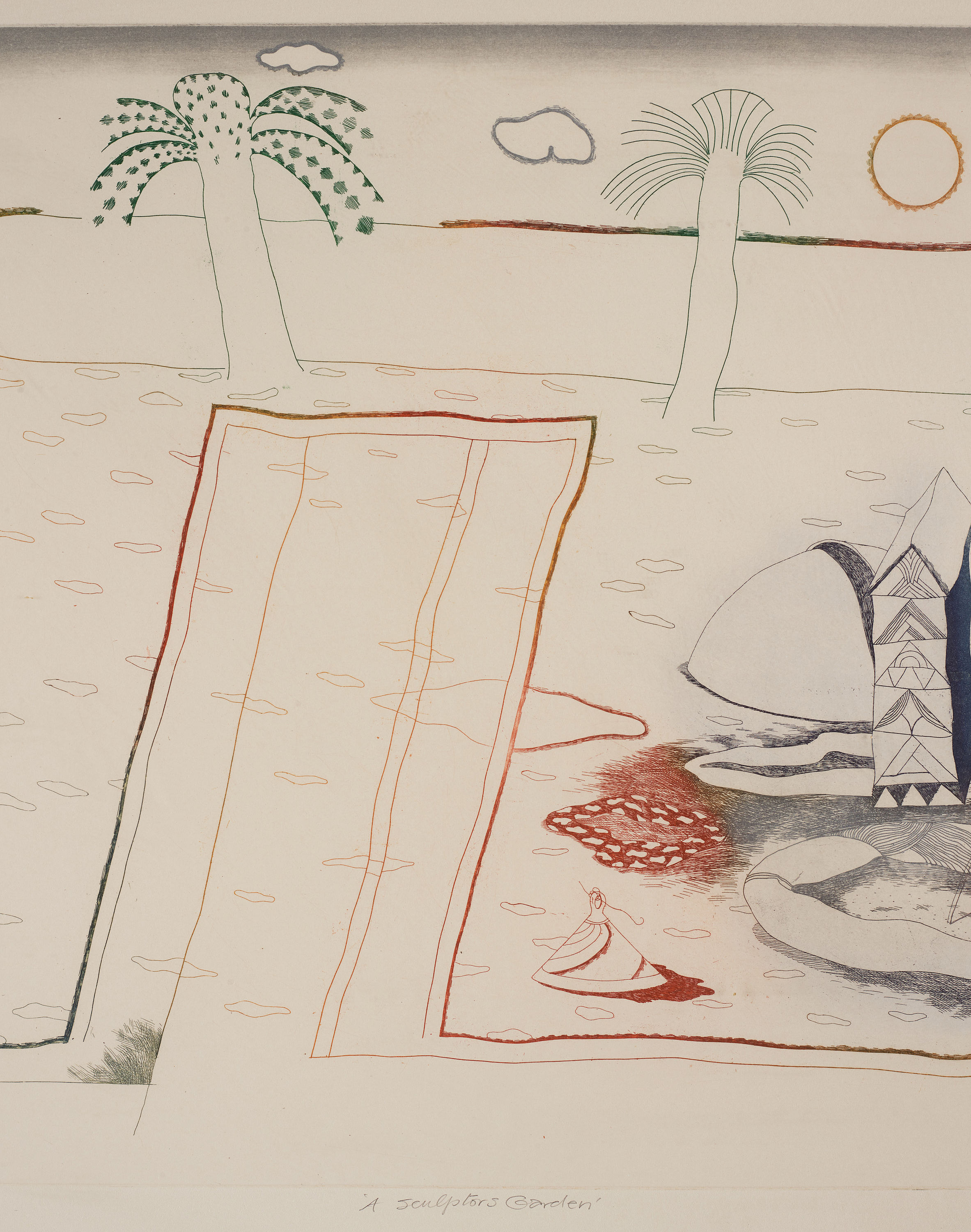 Anthony Benjamin, etching in colours, 1977, signerad 57/75. - Bukowskis