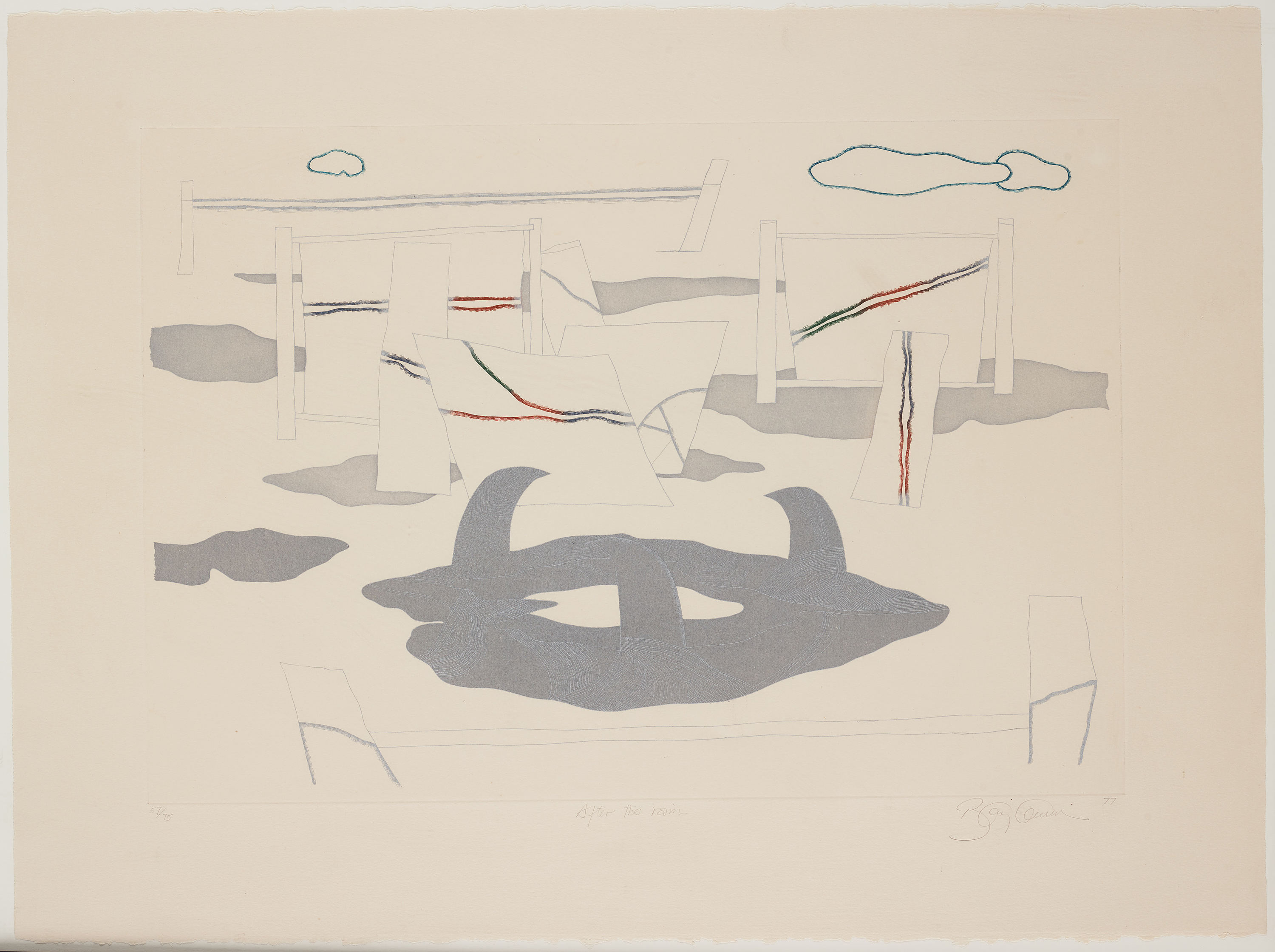 Anthony Benjamin, etching in colours, 1977, signed 57/75. - Bukowskis