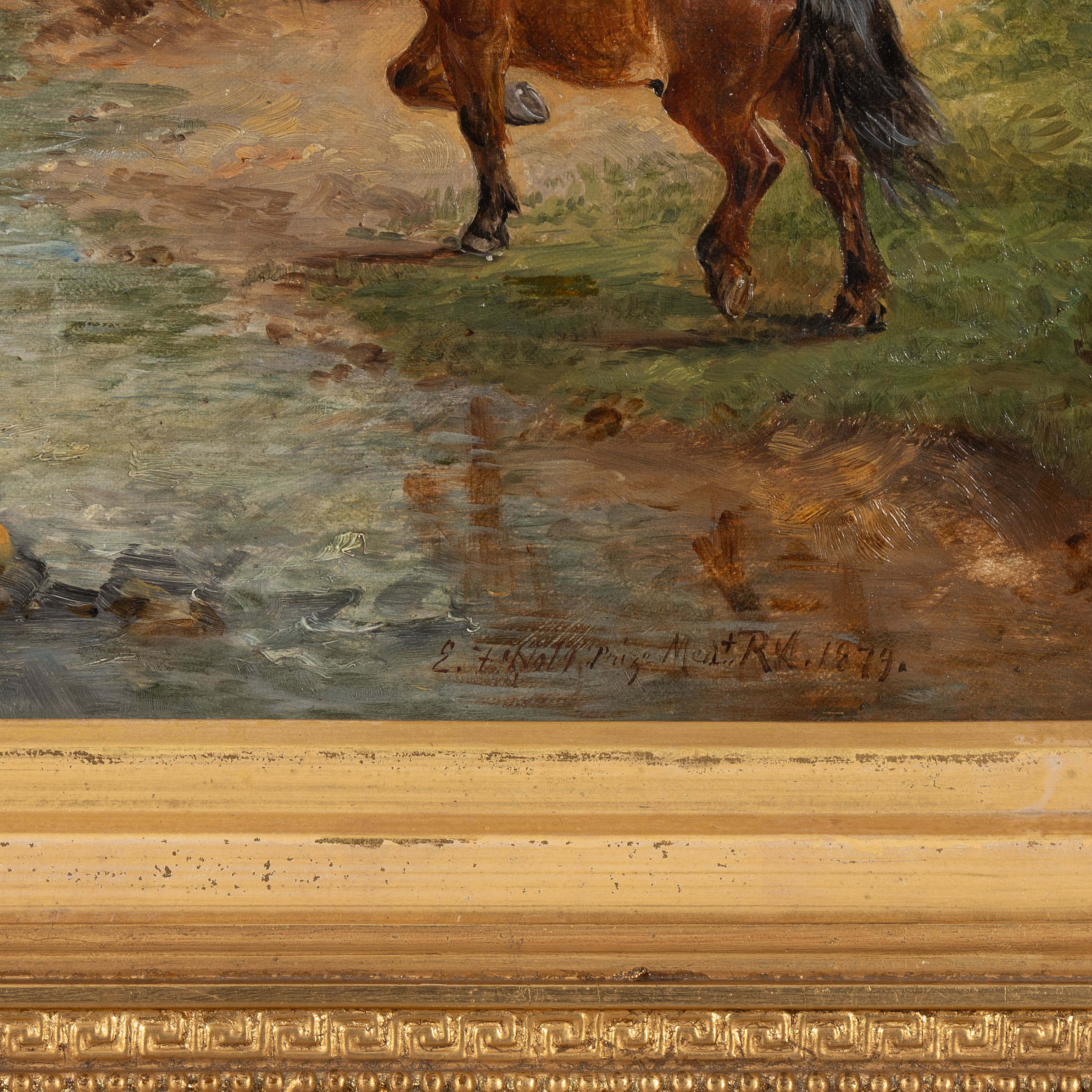 Edwin Frederick Holt, oil on canvas, signed and dated 1879. - Bukowskis