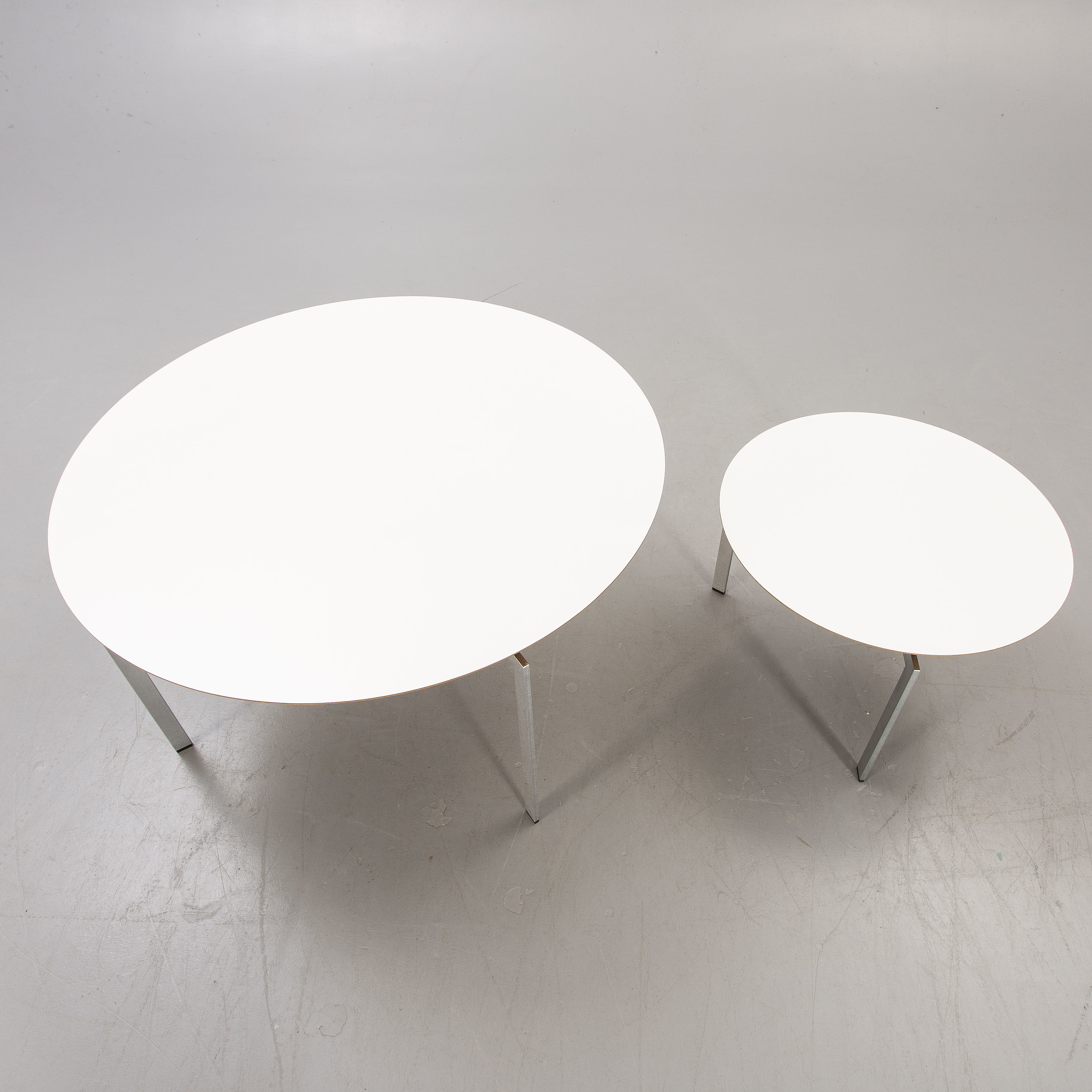 Ulla Christiansson, a set of two laminate Trippo coffee tables for Karl ...