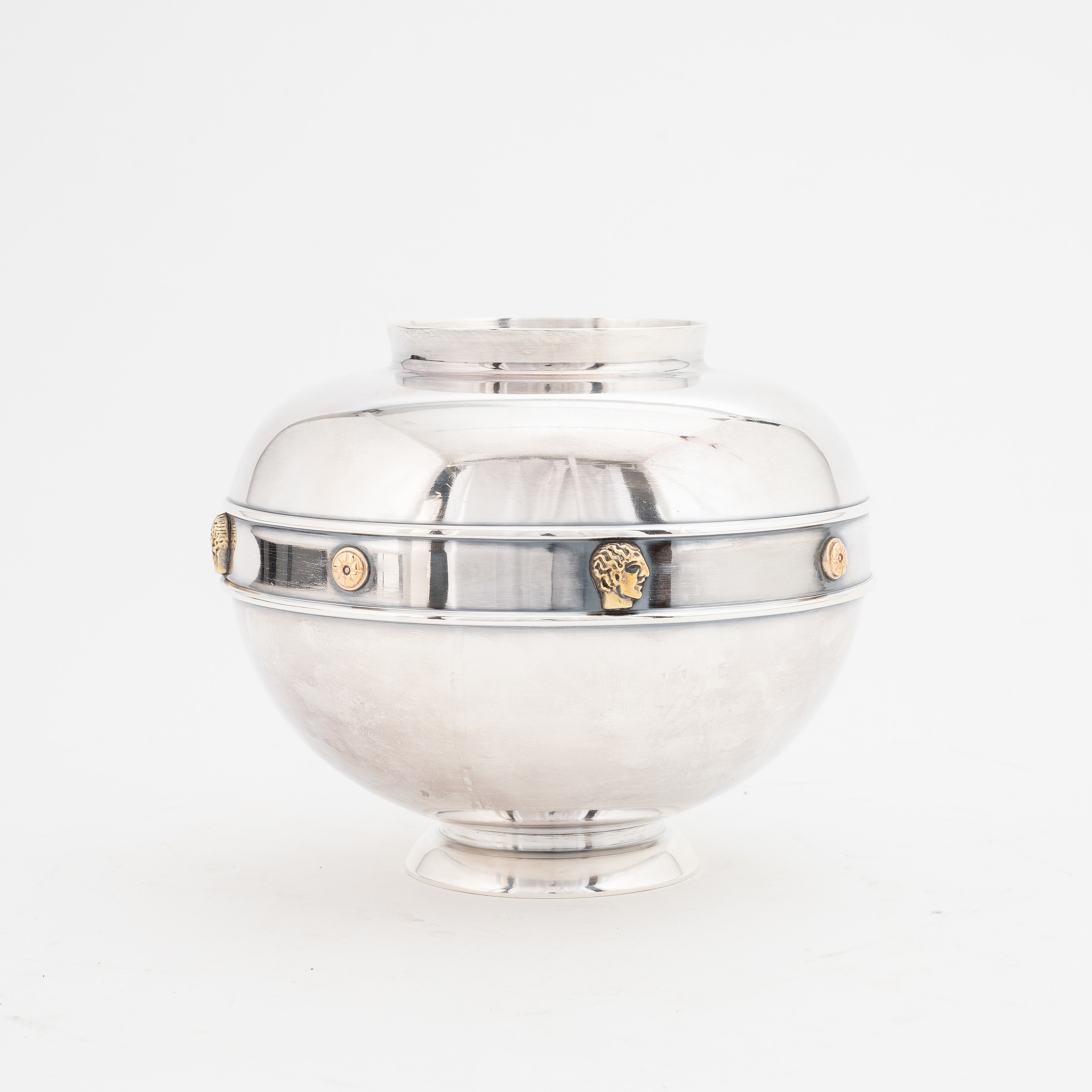 Karl Wojtech, a silver plated vase, Stockholm, 1920/30's. - Bukowskis