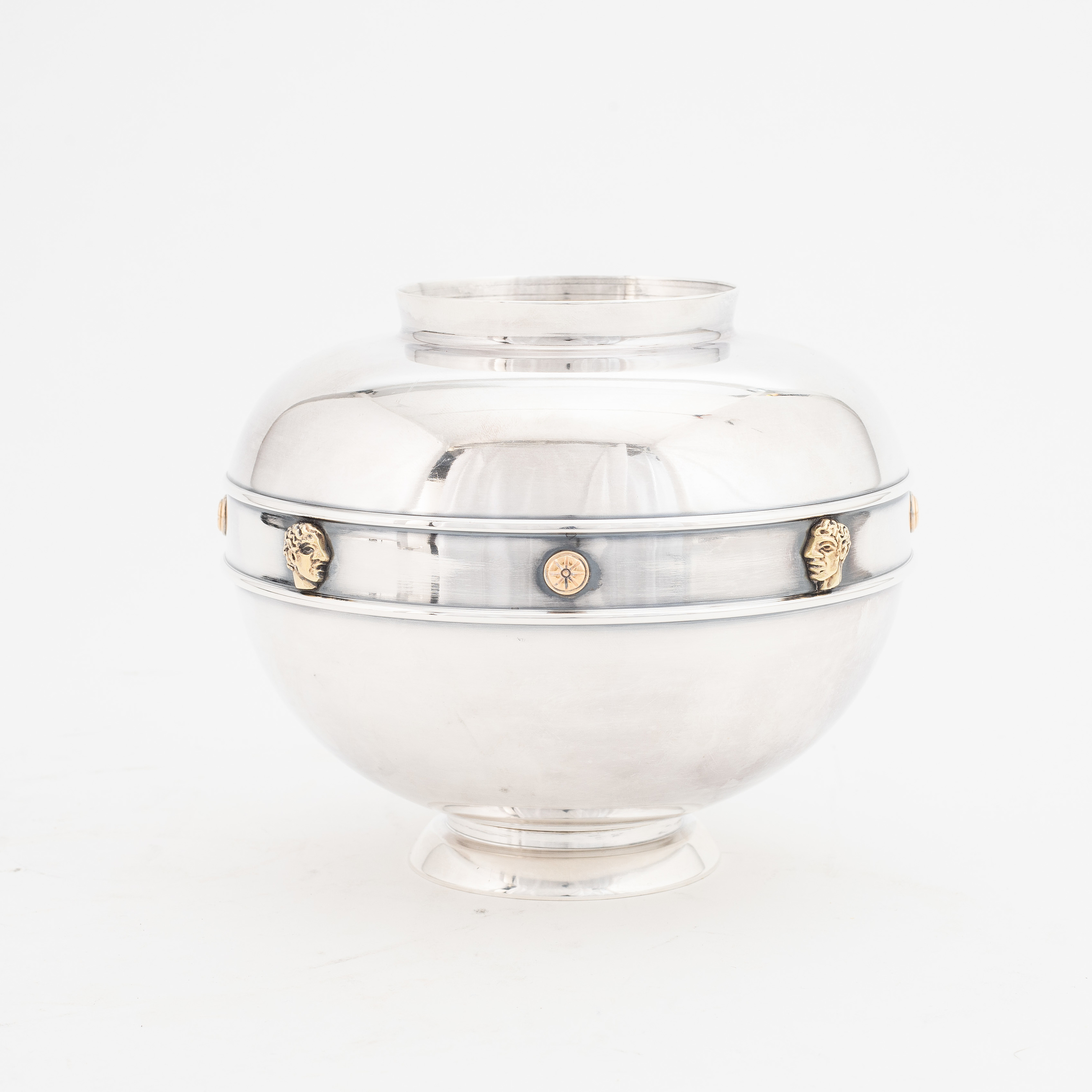 Karl Wojtech, a silver plated vase, Stockholm, 1920/30's. - Bukowskis