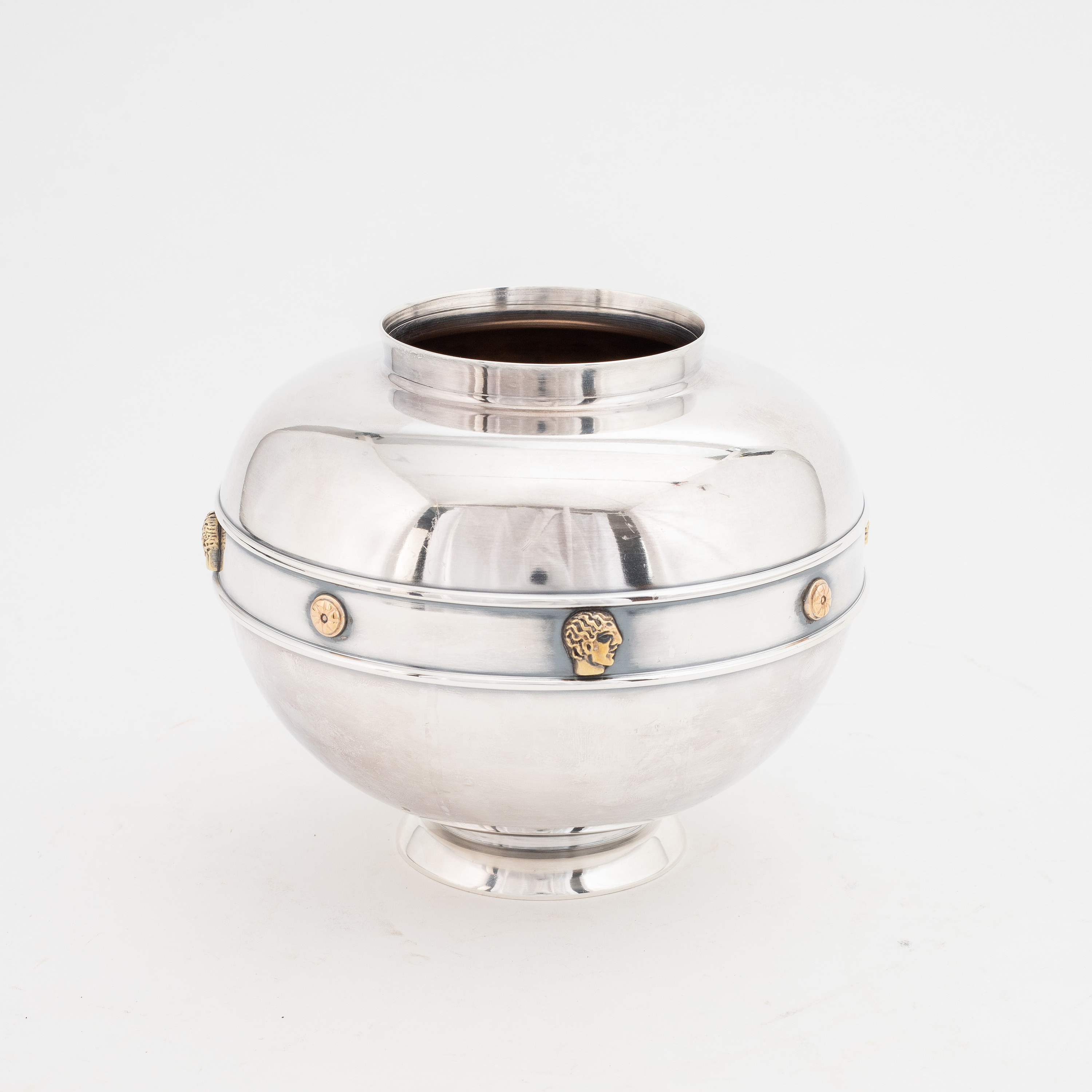 Karl Wojtech, a silver plated vase, Stockholm, 1920/30's. - Bukowskis