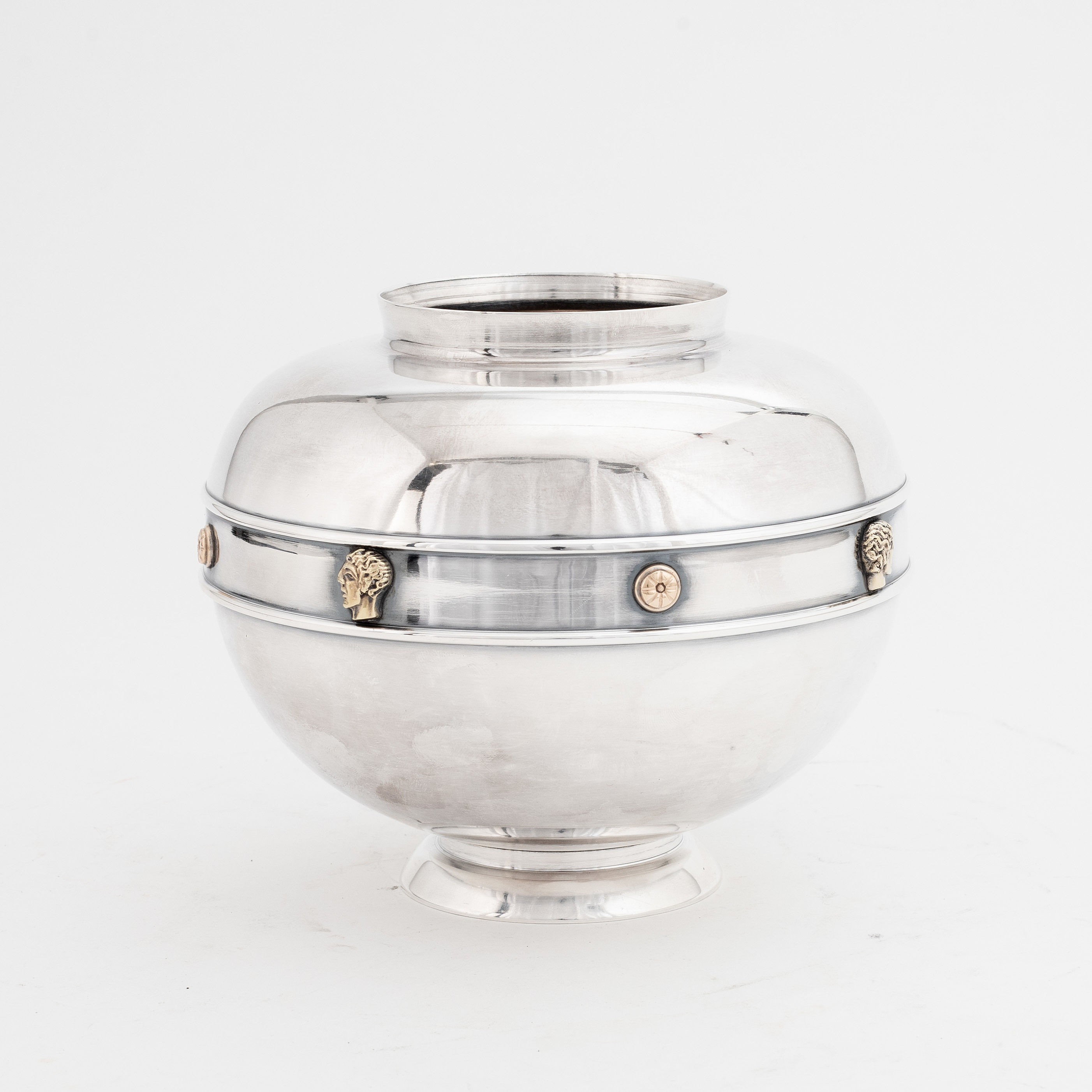 Karl Wojtech, a silver plated vase, Stockholm, 1920/30's. - Bukowskis