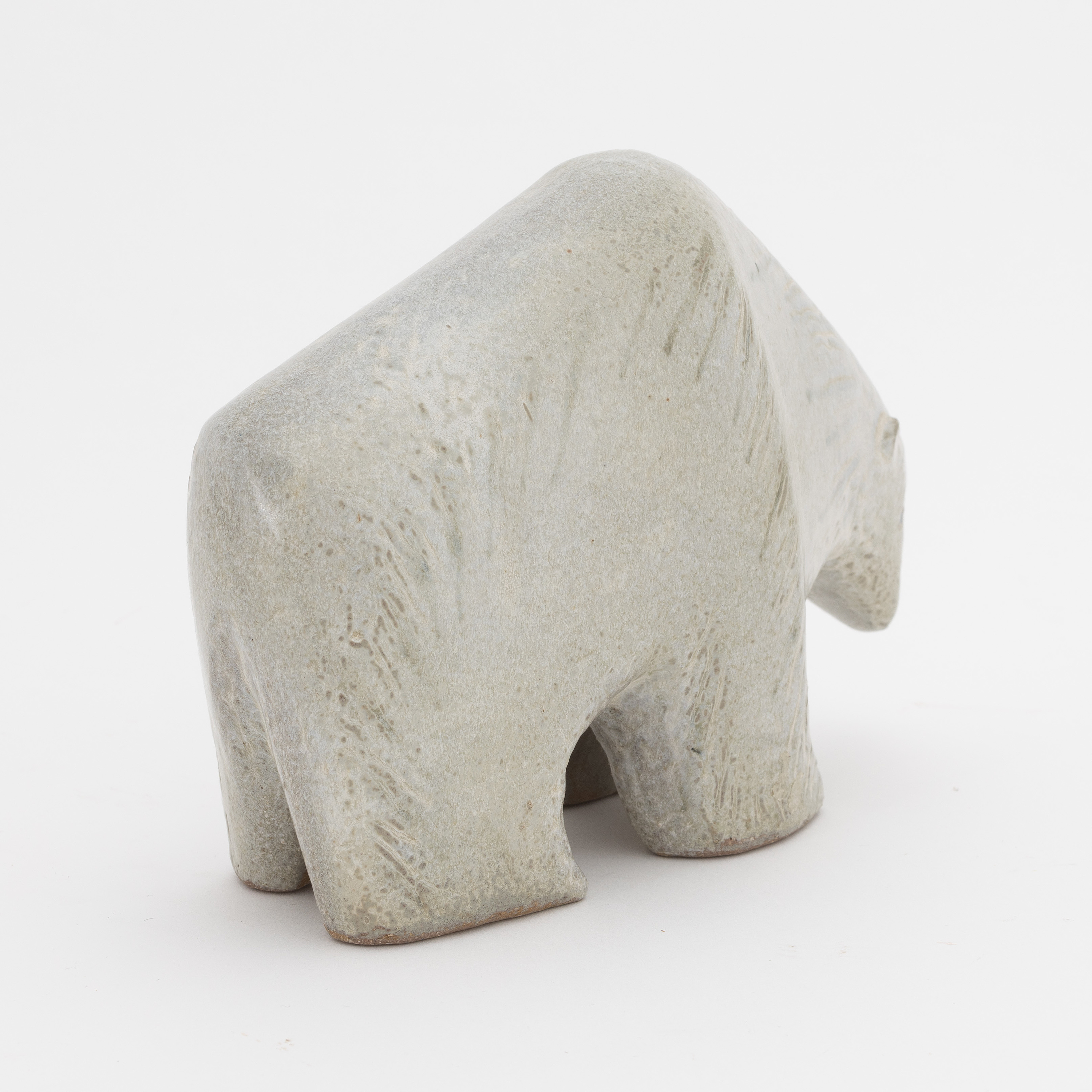 Lisa Larson, a stoneware figurine of a polar bear from the series 'Stora Zoo', Gustavsberg ...