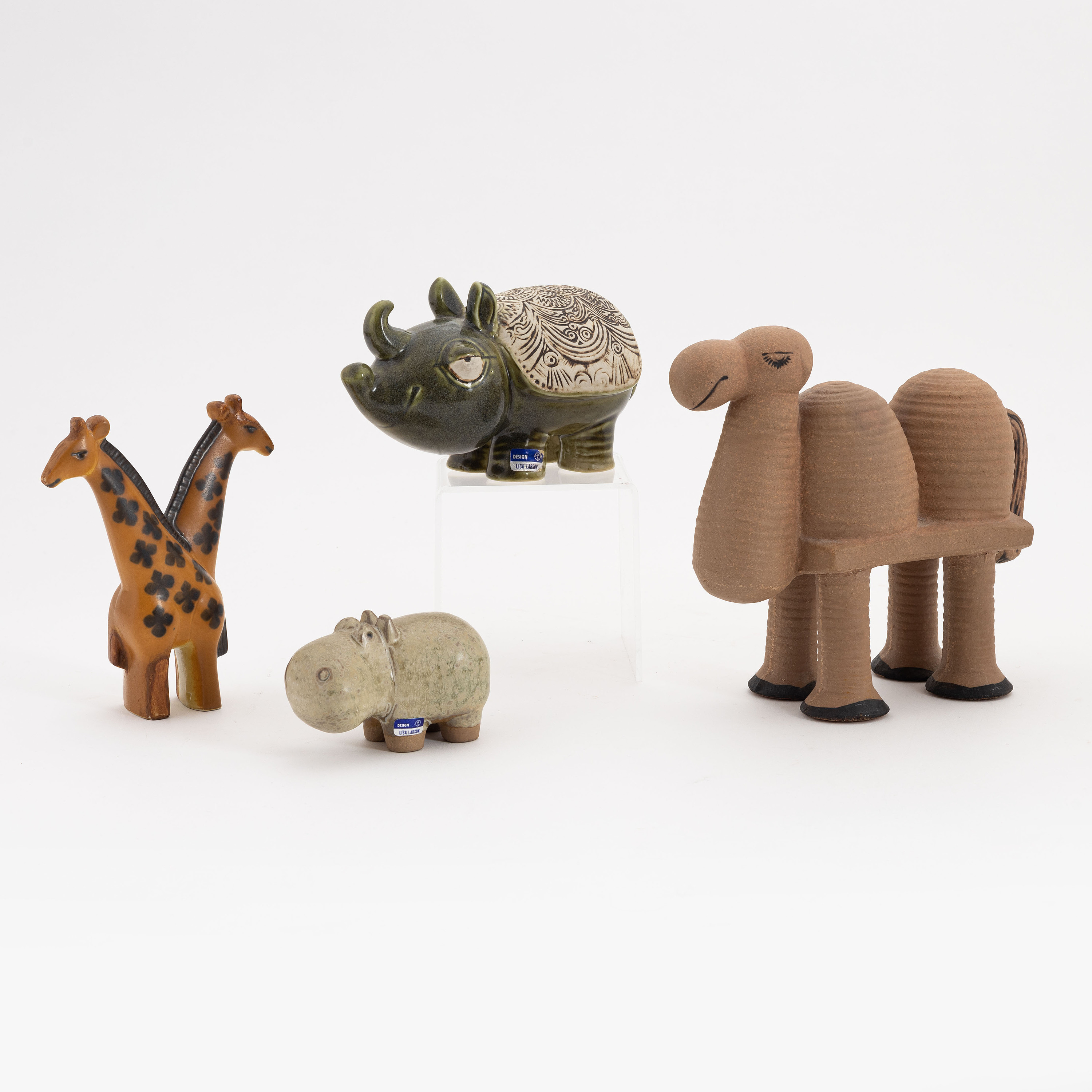 Lisa Larson, figuriner, 4 st, stengods, Gustavsberg. - Bukowskis