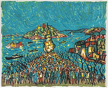 Uno Vallman, olja på duk, signerad och daterad 1981. - Bukowskis