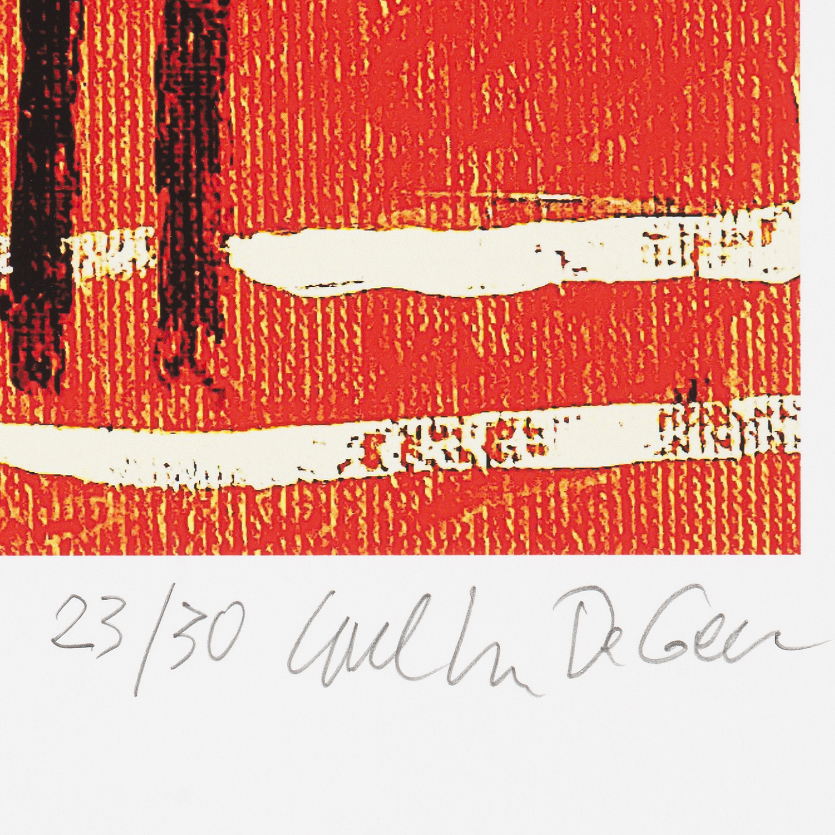 Carl Johan De Geer, lithograph in colours, signed 23/30. - Bukowskis