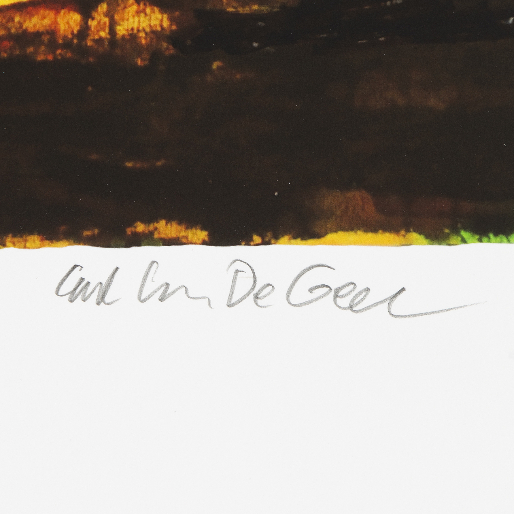 Carl Johan De Geer, lithograph in colours, signed 14/20. - Bukowskis