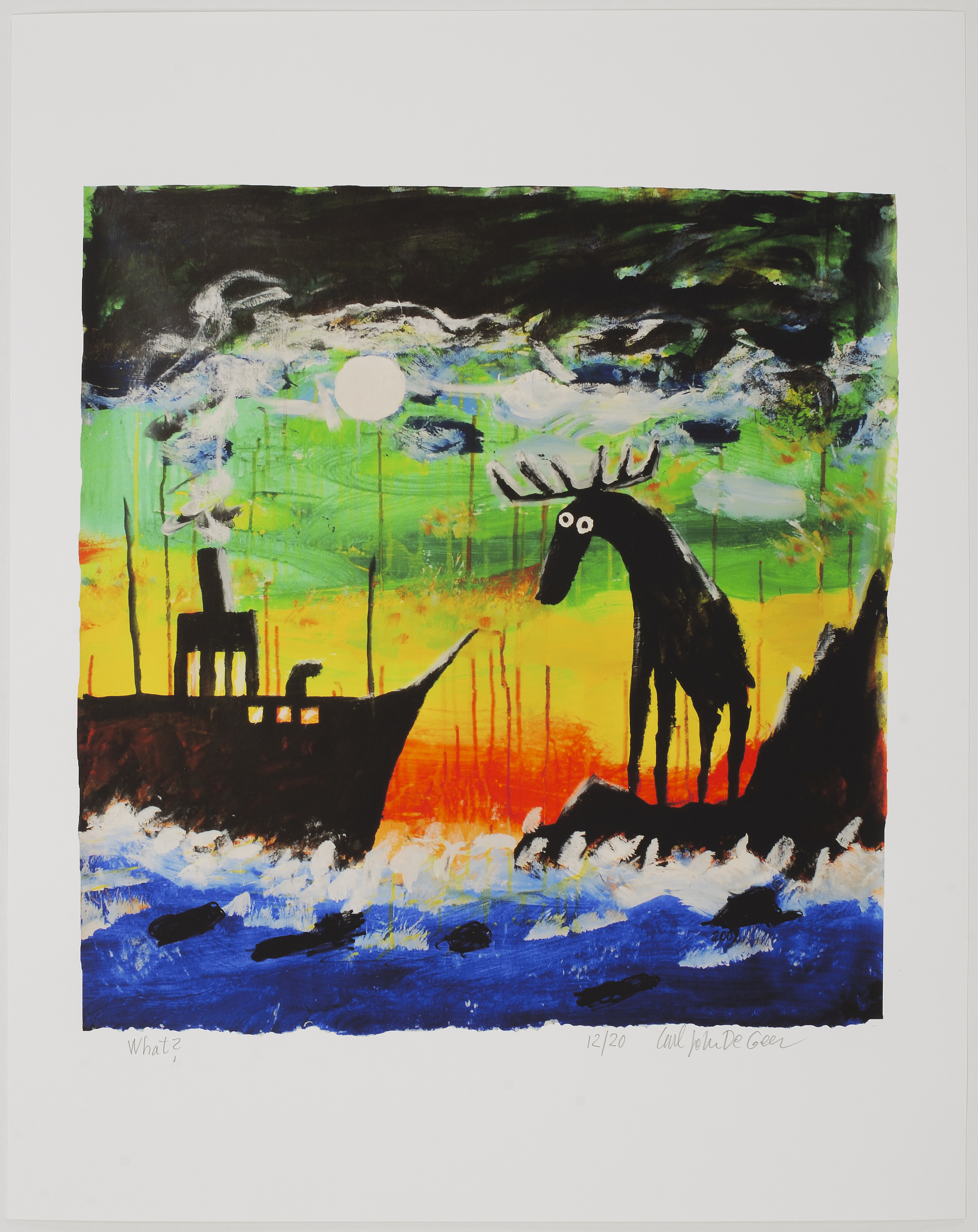 Carl Johan De Geer, lithograph in colours, signed 12/20. - Bukowskis