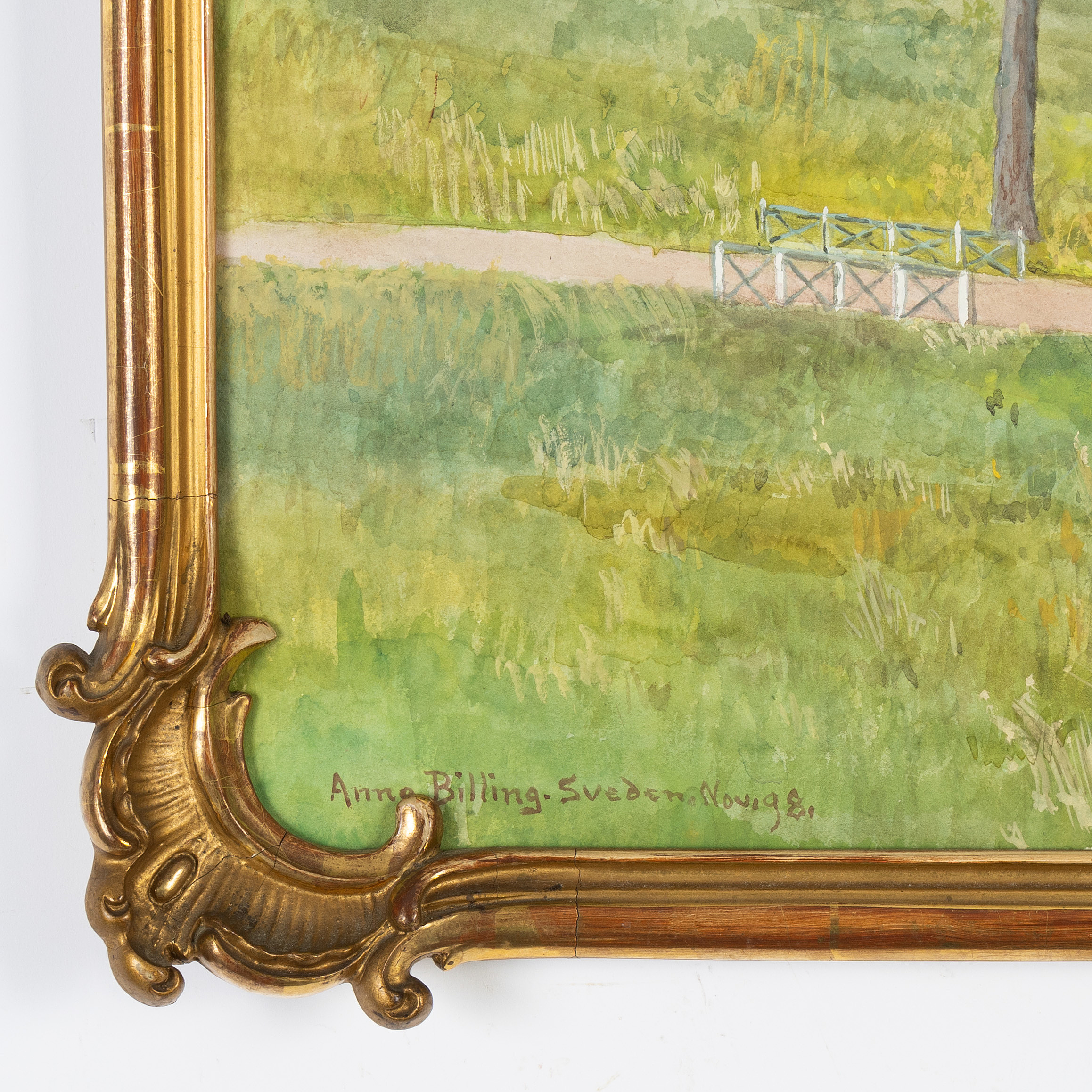 Anna Billing, watercolour, signed and dated Sveden Nov -98. - Bukowskis