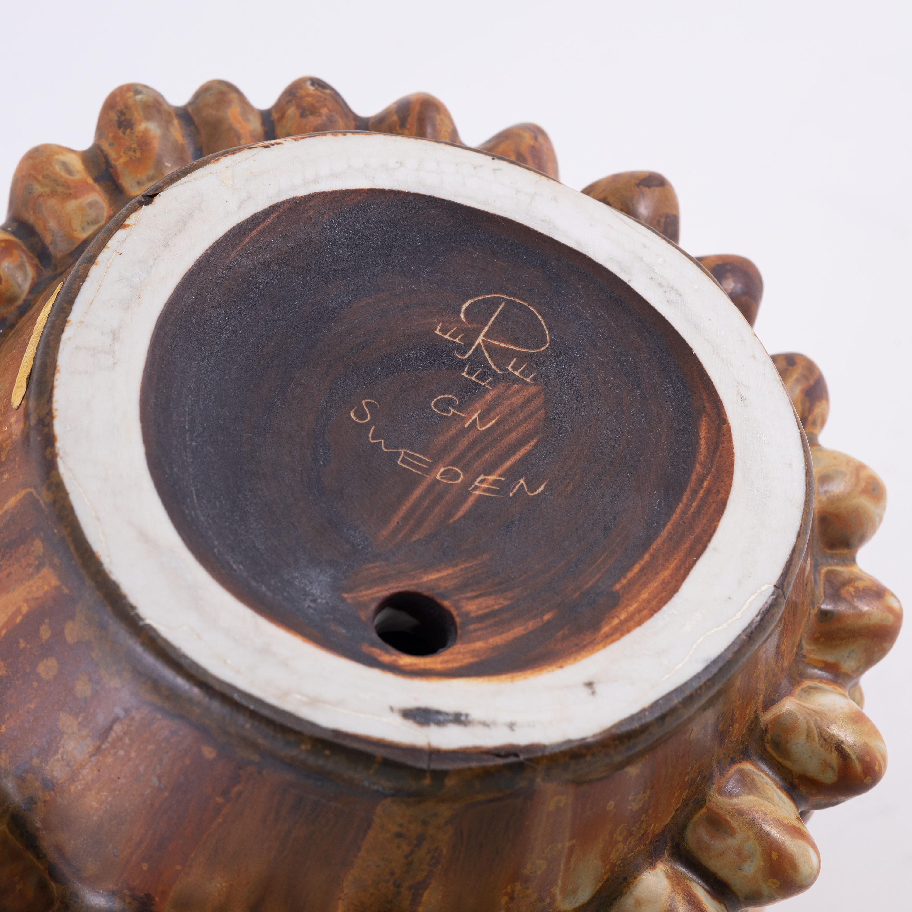 Gunnar Nylund, skulptur, lejonhuvud, Rörstrand 1950-60-tal. - Bukowskis