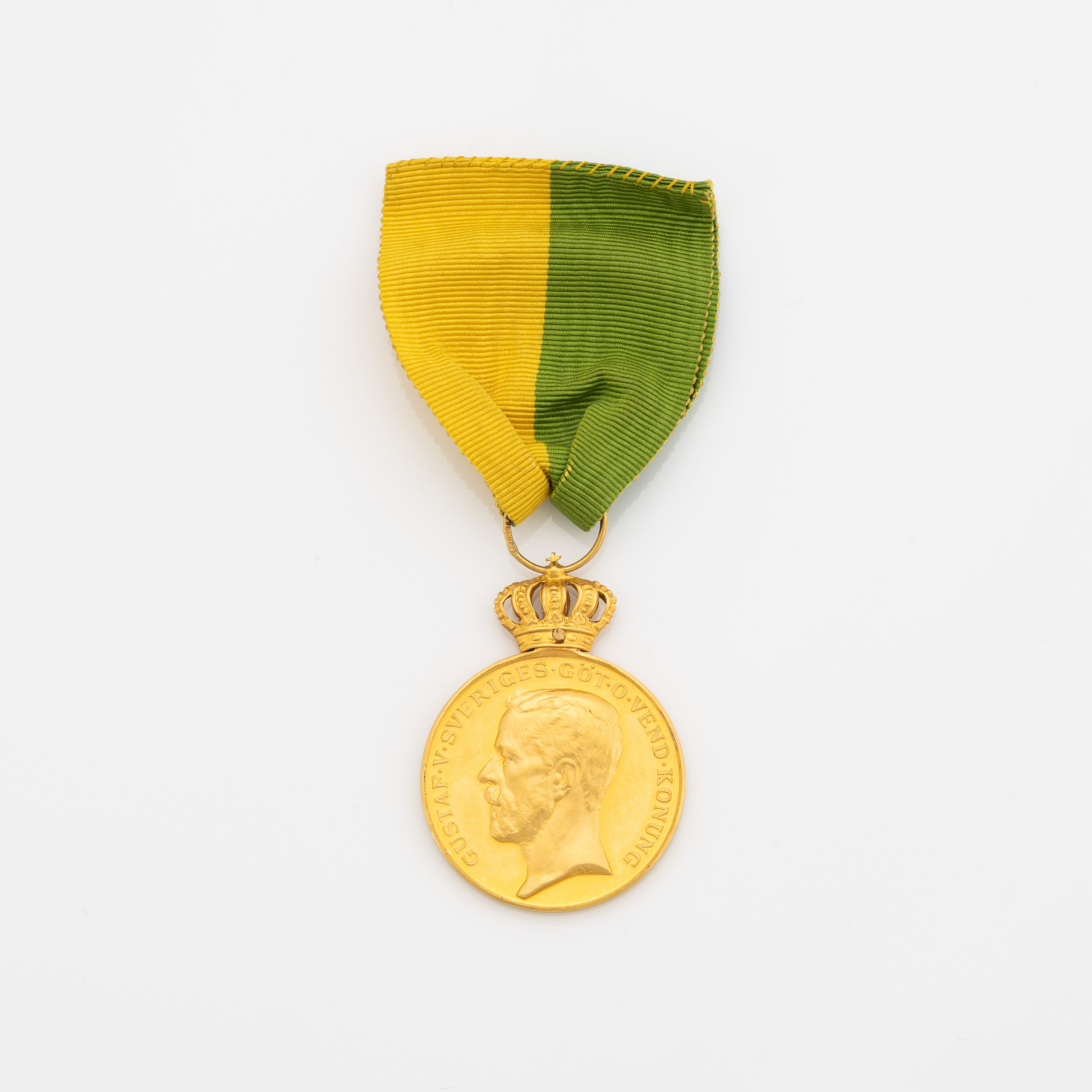 A Swedish 18 ct gold medal. - Bukowskis