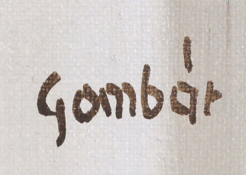 András Gombár, oil on canvas, signed. - Bukowskis