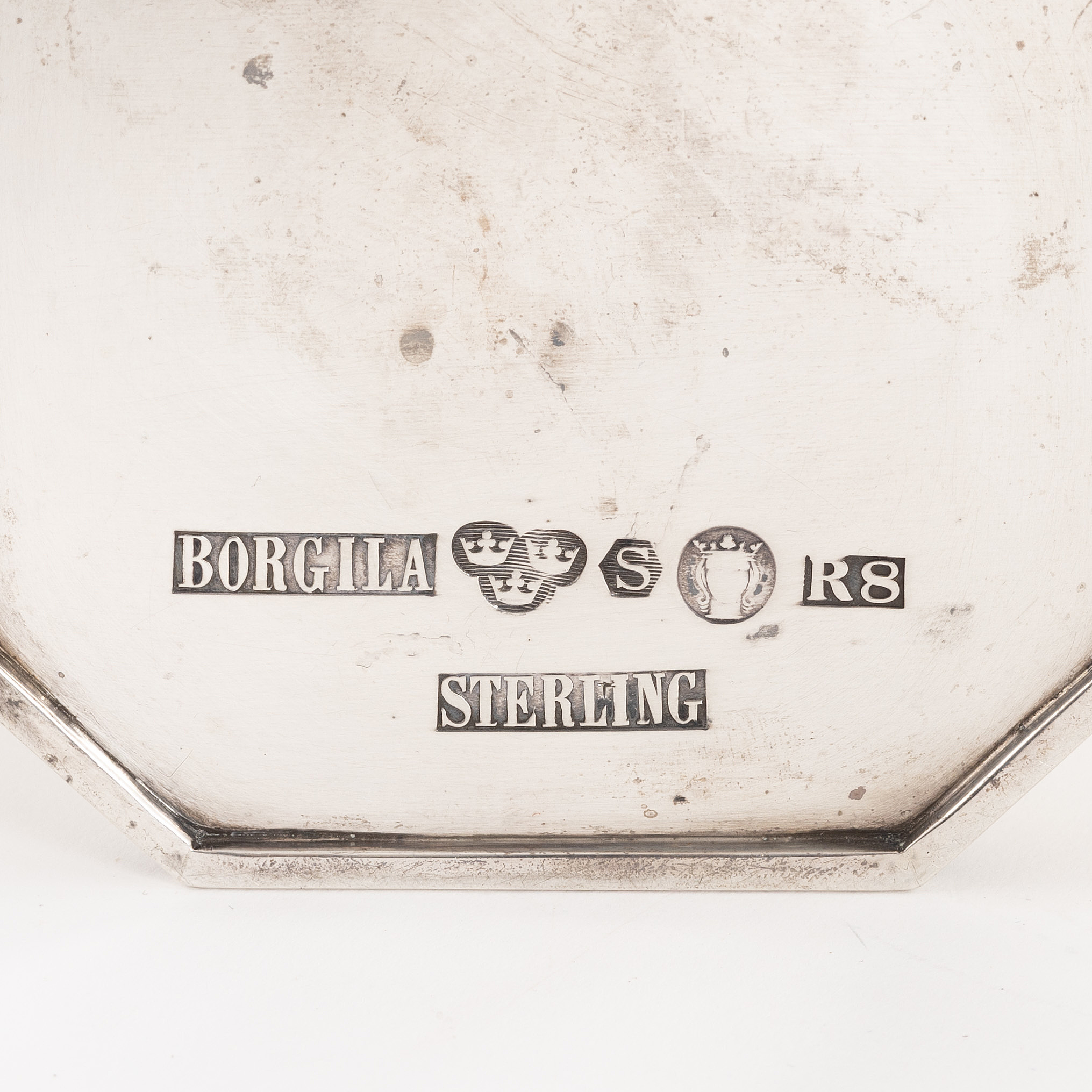 Atelier Borgila, a sterling silver tobacco jar and an ashtray ...