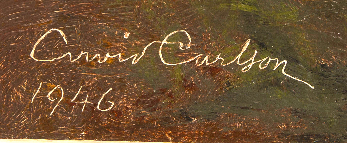 Arvid Carlson, oil on panel, signed and dated 1946. - Bukowskis