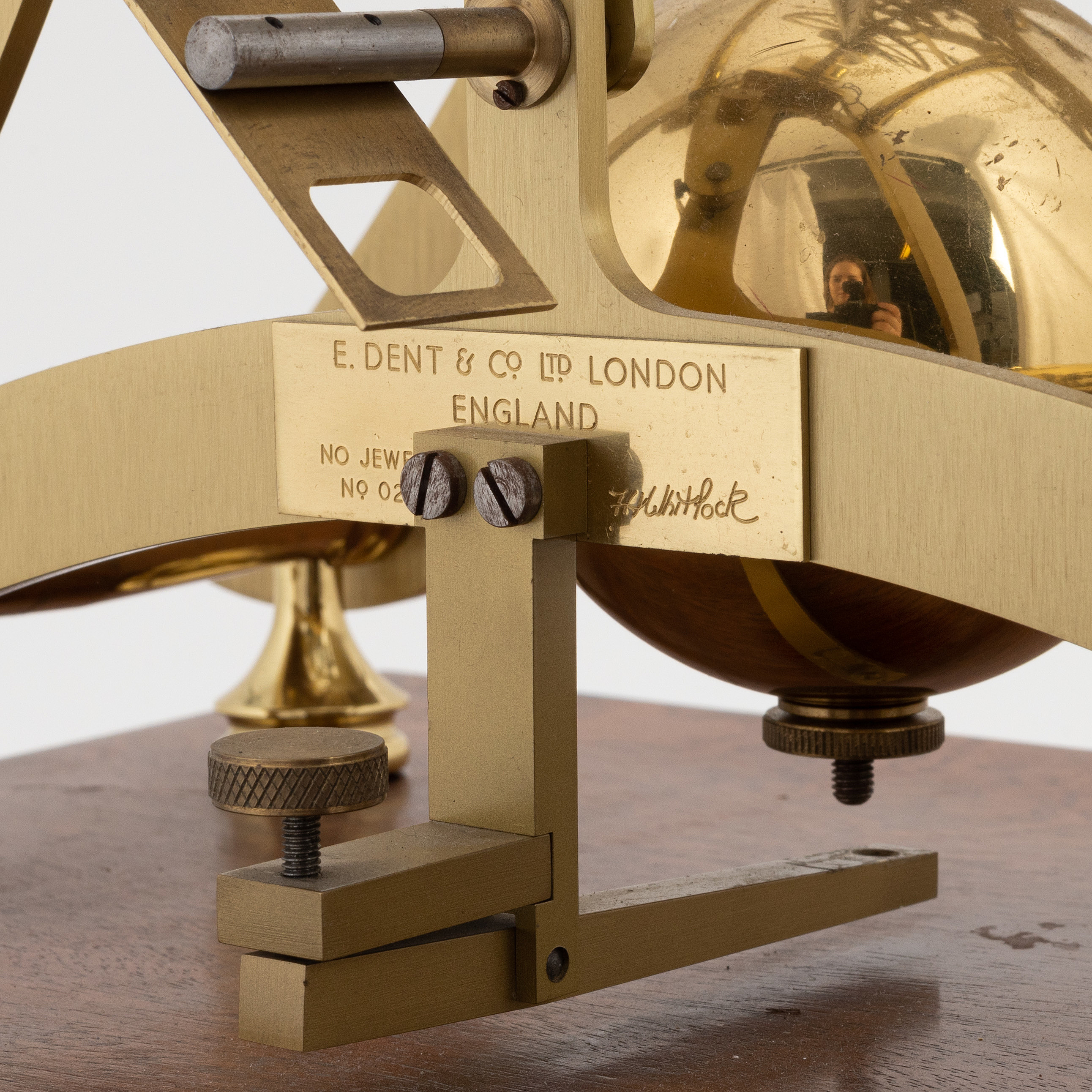 A 'Concorde' brass electric mantel clock, made by Frederick Whitlock ...