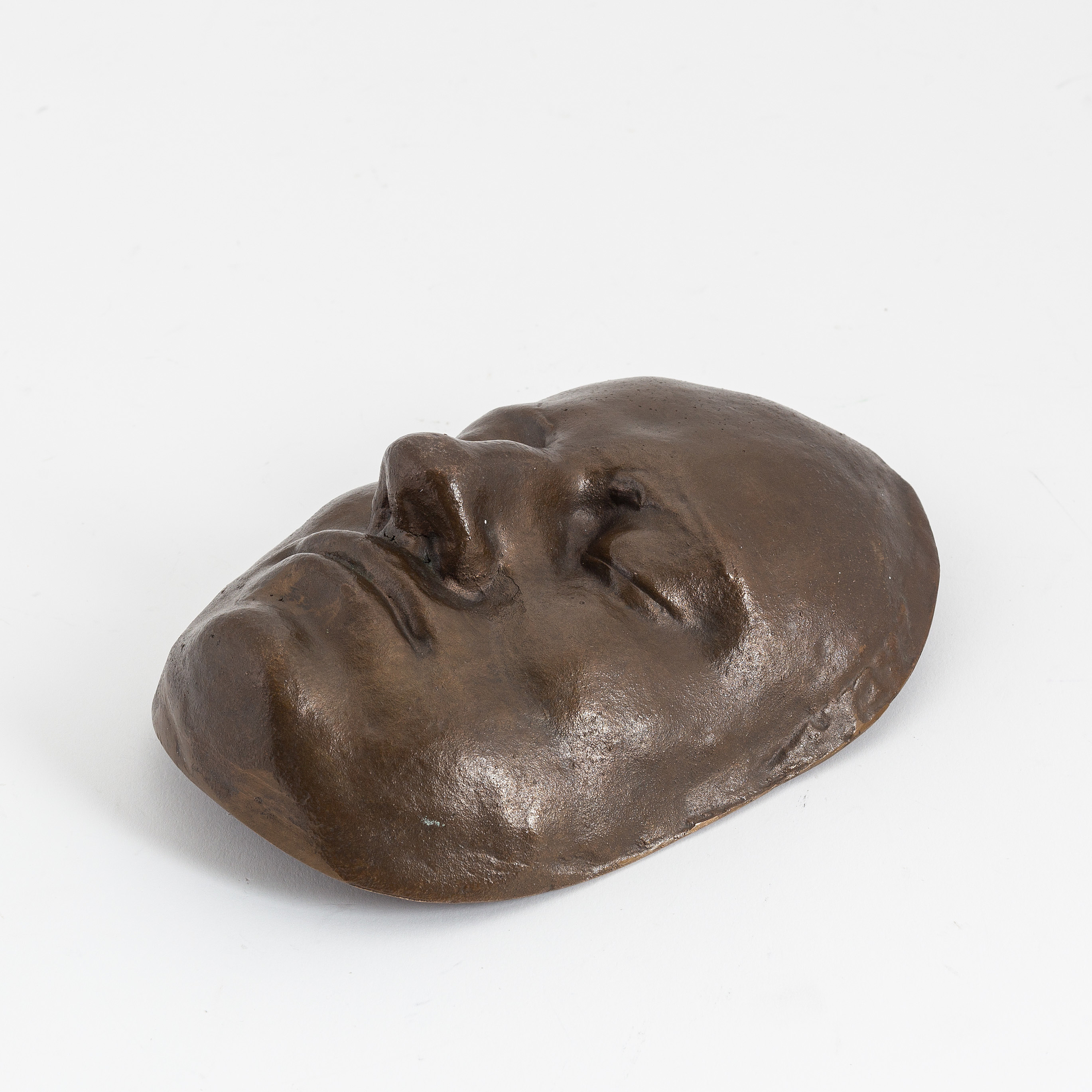 Carl XII's death mask, bronze, probably Finspångs bruk, 20th century ...