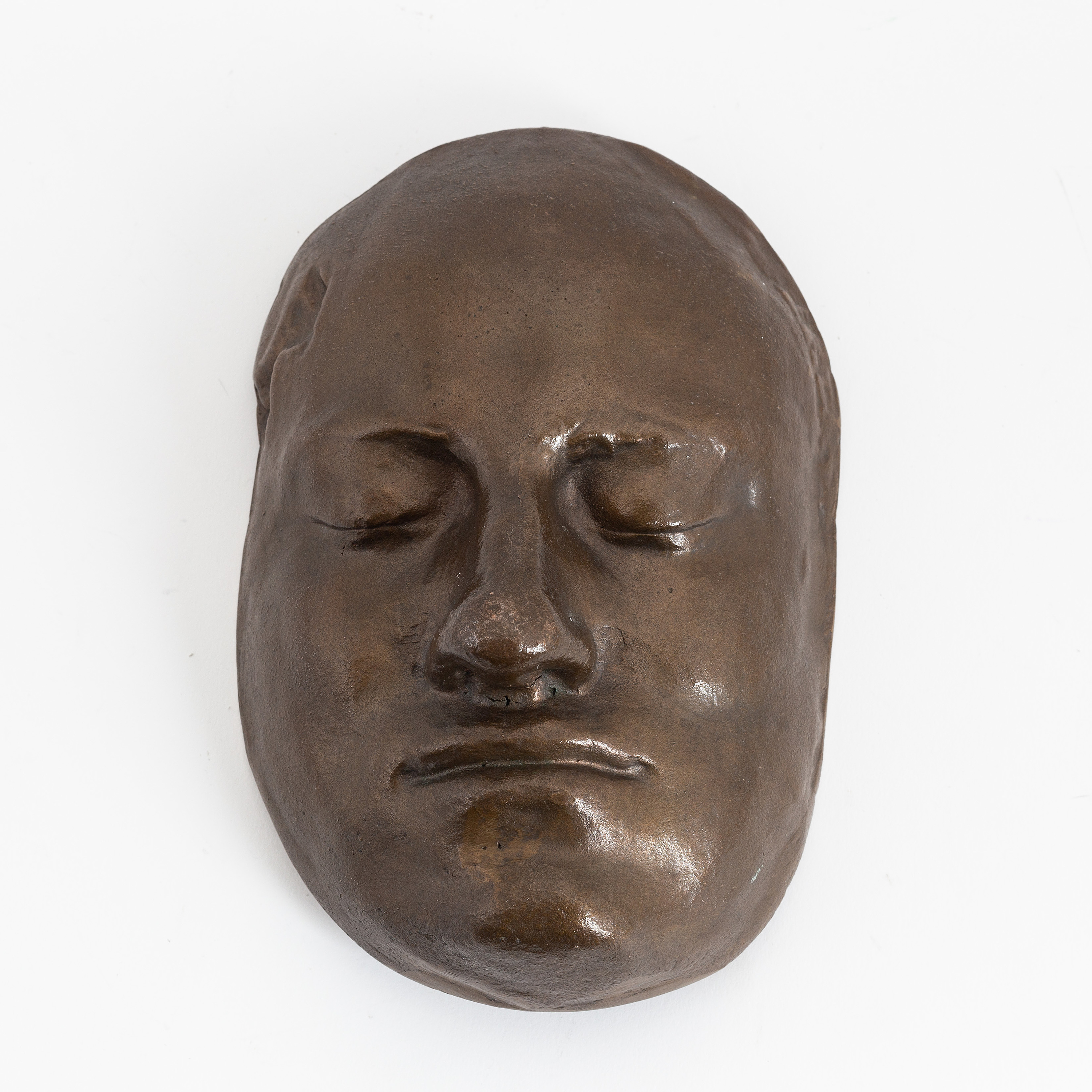 Carl XII's death mask, bronze, probably Finspångs bruk, 20th century ...