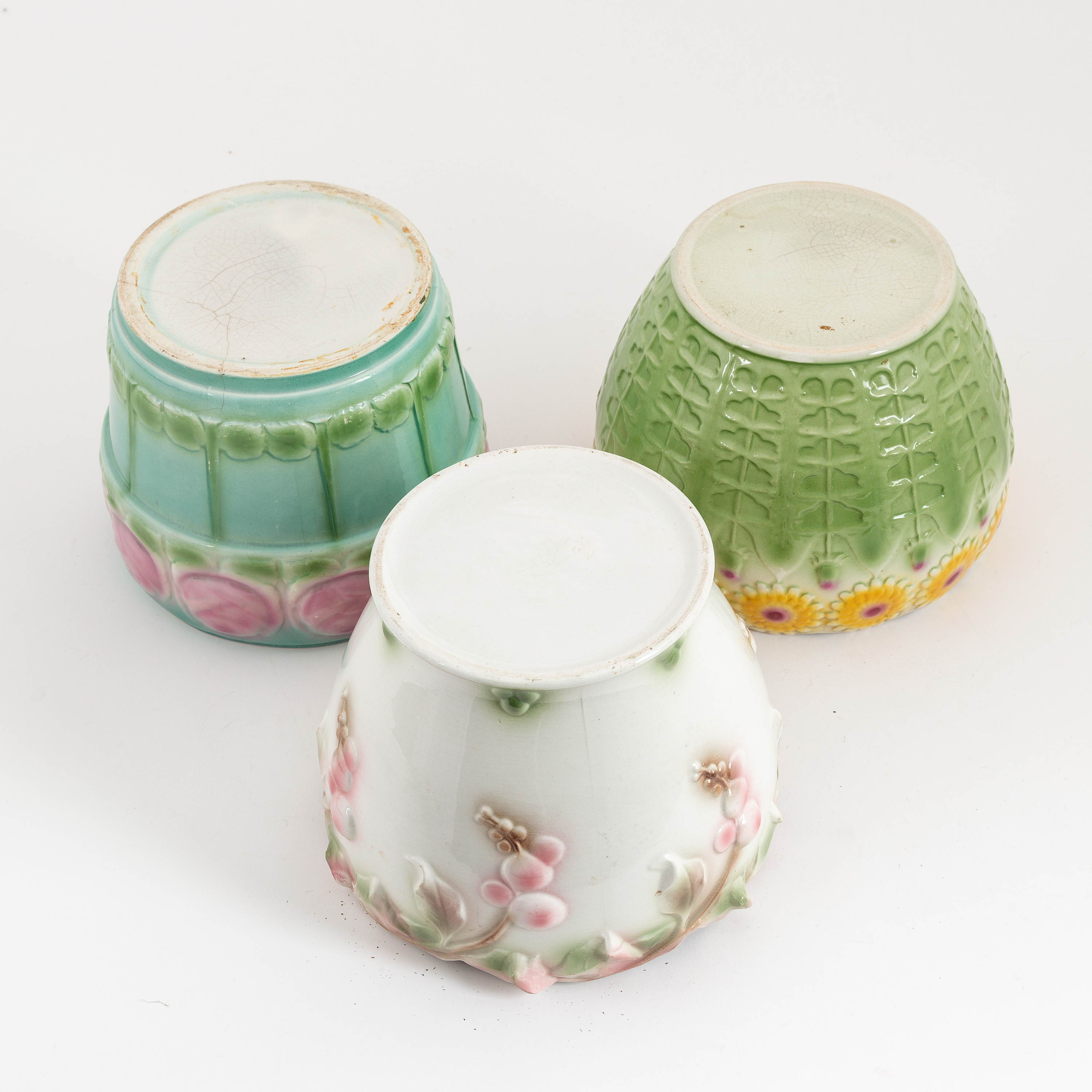A set of three Art Nouveau flintware pots, early 20th Century. - Bukowskis