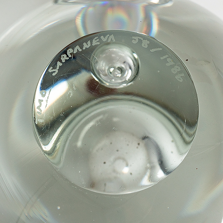 Timo Sarpaneva, a 'Claritas' sculpture signed Timo Sarpaneva 58/1986 ...