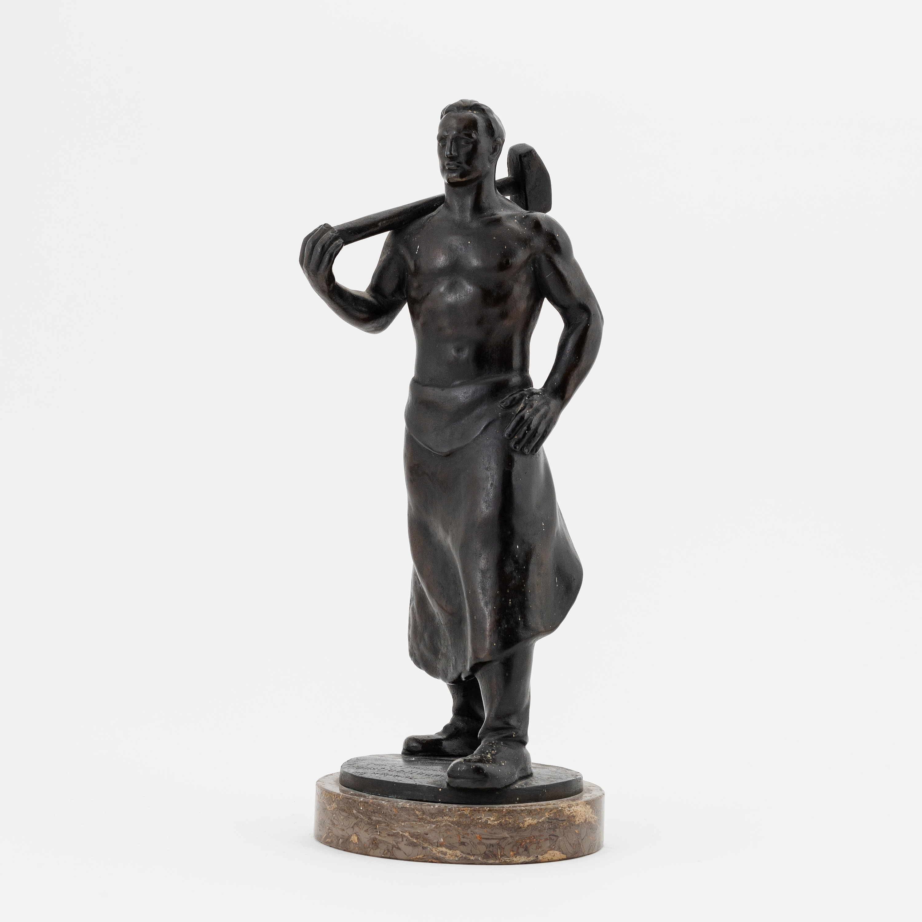 Carl Stock, plaster, signed and dated 1928. - Bukowskis