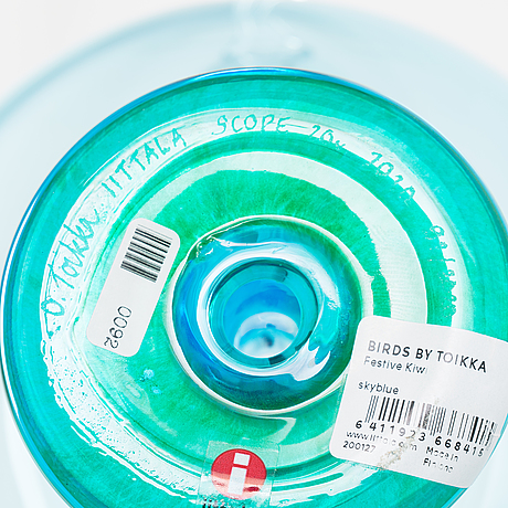 Oiva Toikka, glass bird, "Festive kiwi". Signed and numbered O.Toikka Iittala, Scope 20v 2020 ...