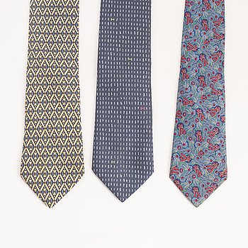 Hermès, slipsar, 3 st. - Bukowskis