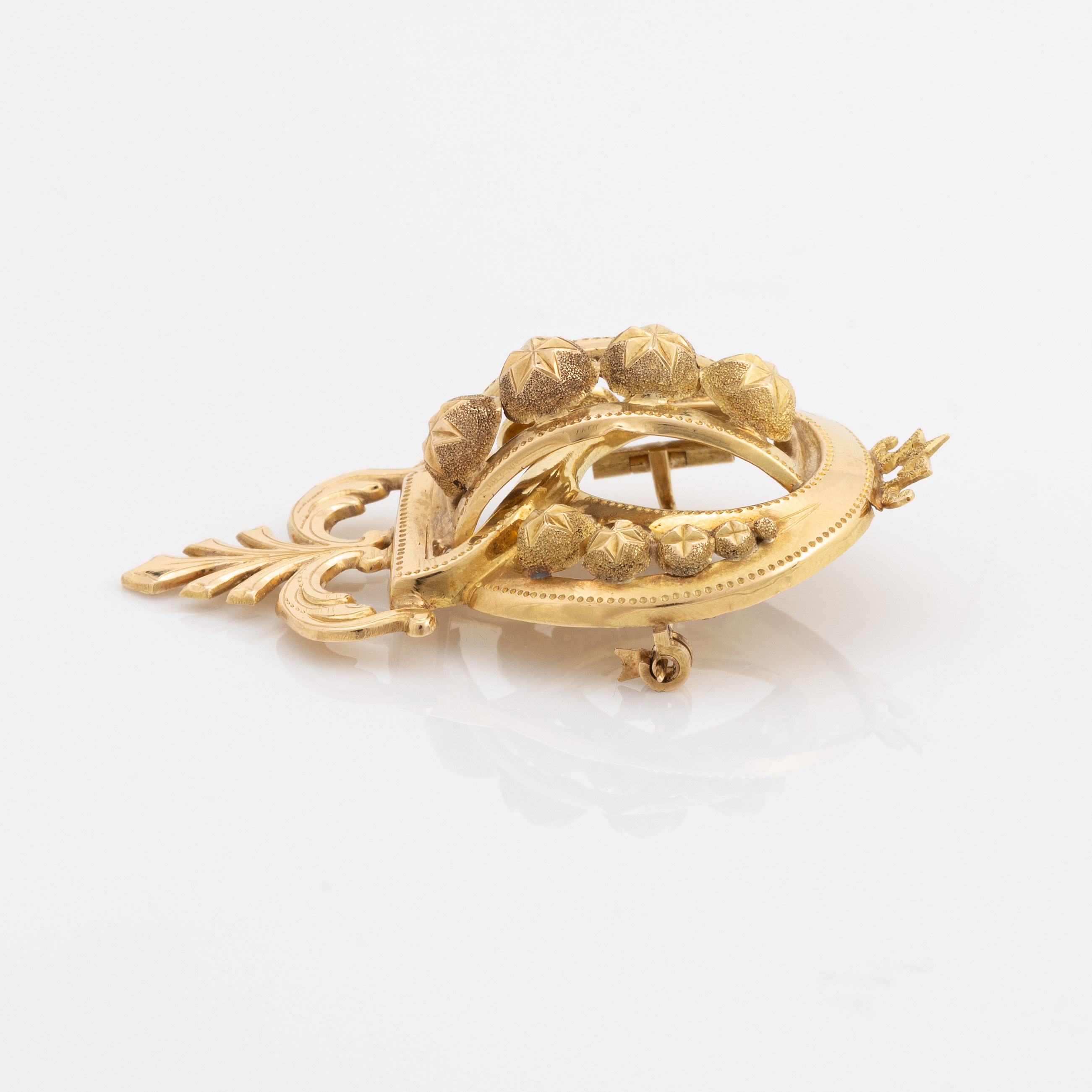 Brooch, 18K gold, GD, Gustaf Dahlgren, Malmö 1874. - Bukowskis