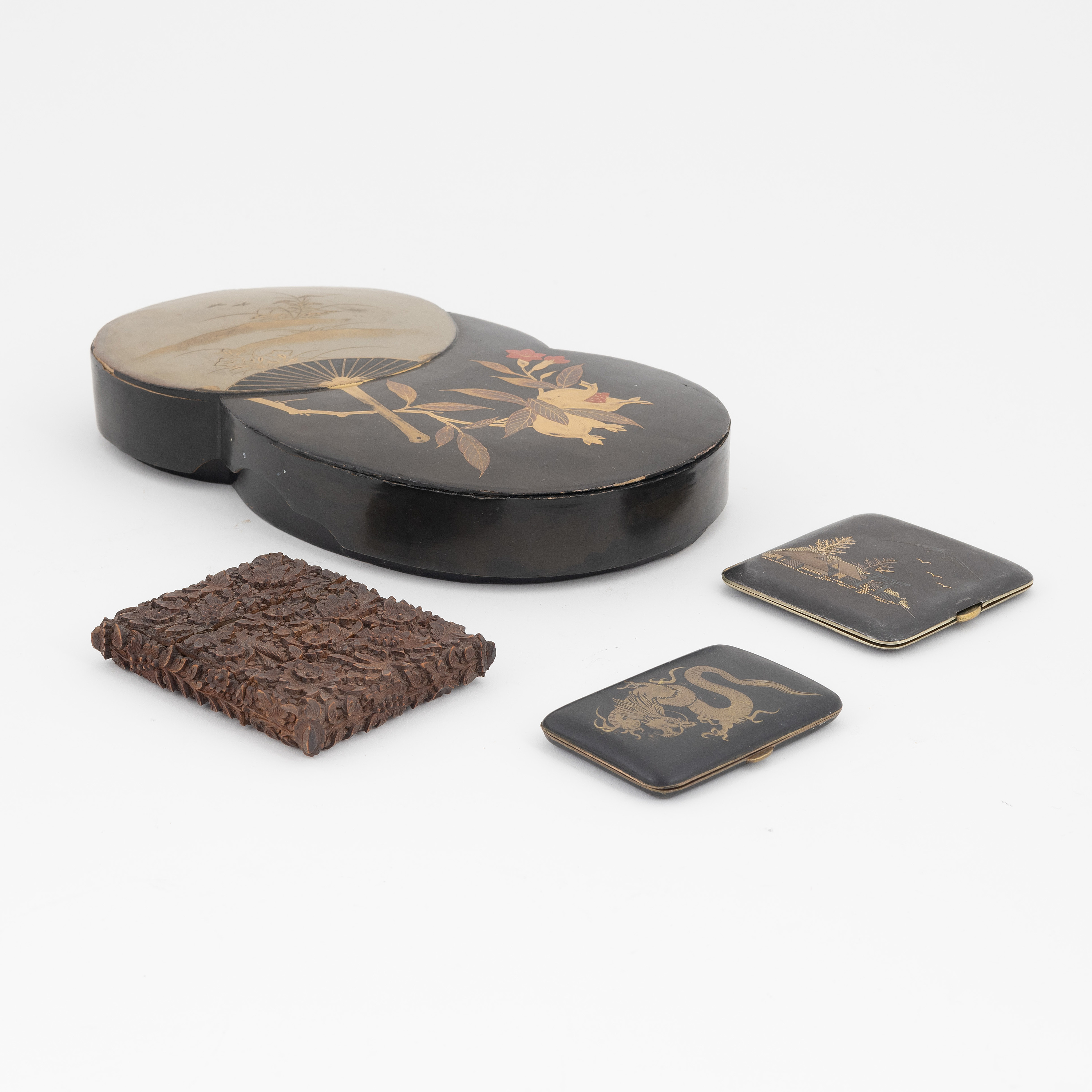 A set of four Japanese boxes, Meiji period (1868-1912). - Bukowskis