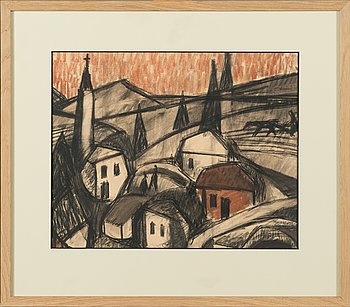 Erik Enroth, blandteknik, signerad och daterad -49. - Bukowskis