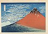 Katsushika Hokusai, after, a set of six woodblock prints in colours ...