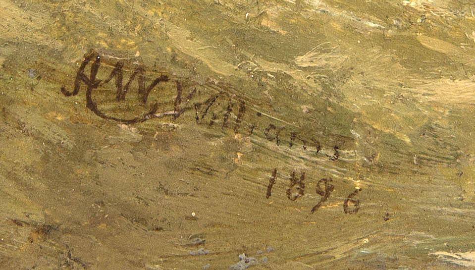 Alfred Walter Williams, olja på duk, signerad och daterad 1896. - Bukowskis