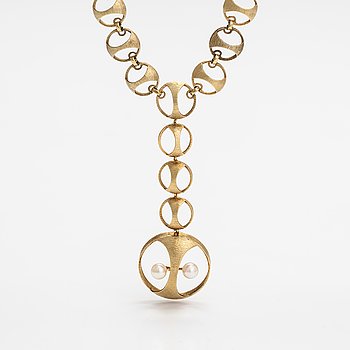 Halsband, 14K guld och odlade pärlor. - Bukowskis