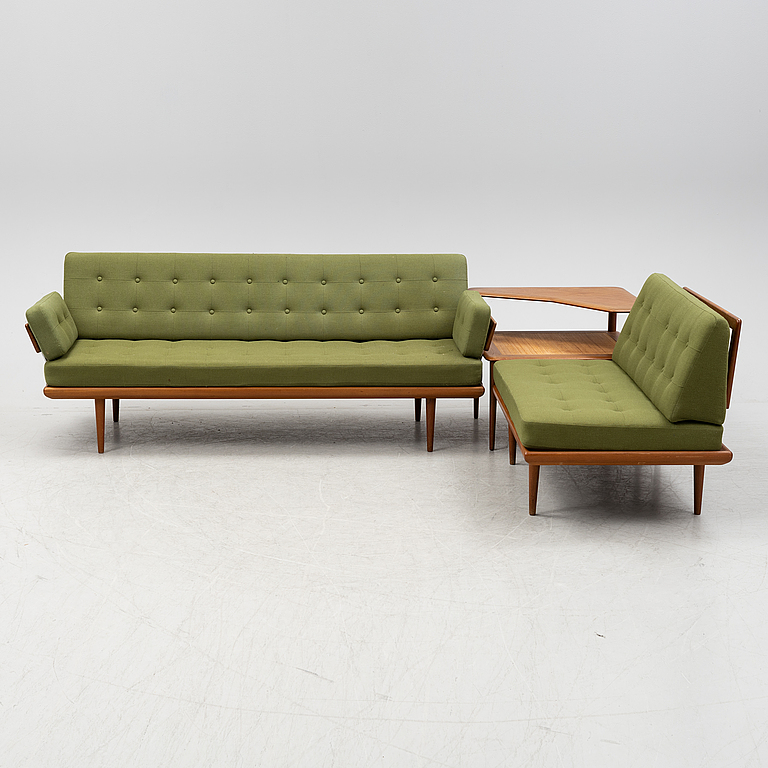 Peter Hvidt & Orla Mølgaard Nielsen, a three piece teak furniture suite ...