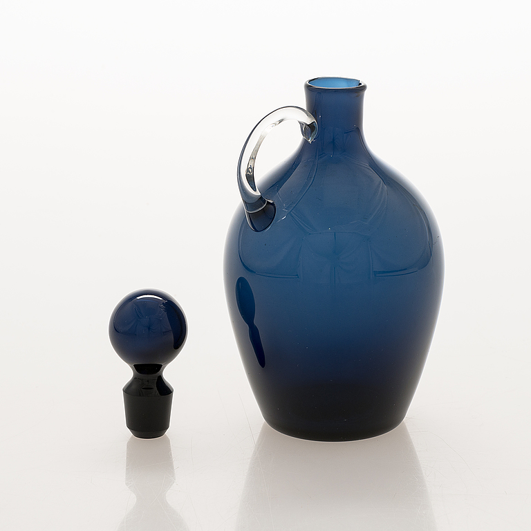 Saara Hopea, a glass carafe with eight liqueur glasses, model 2501 ...