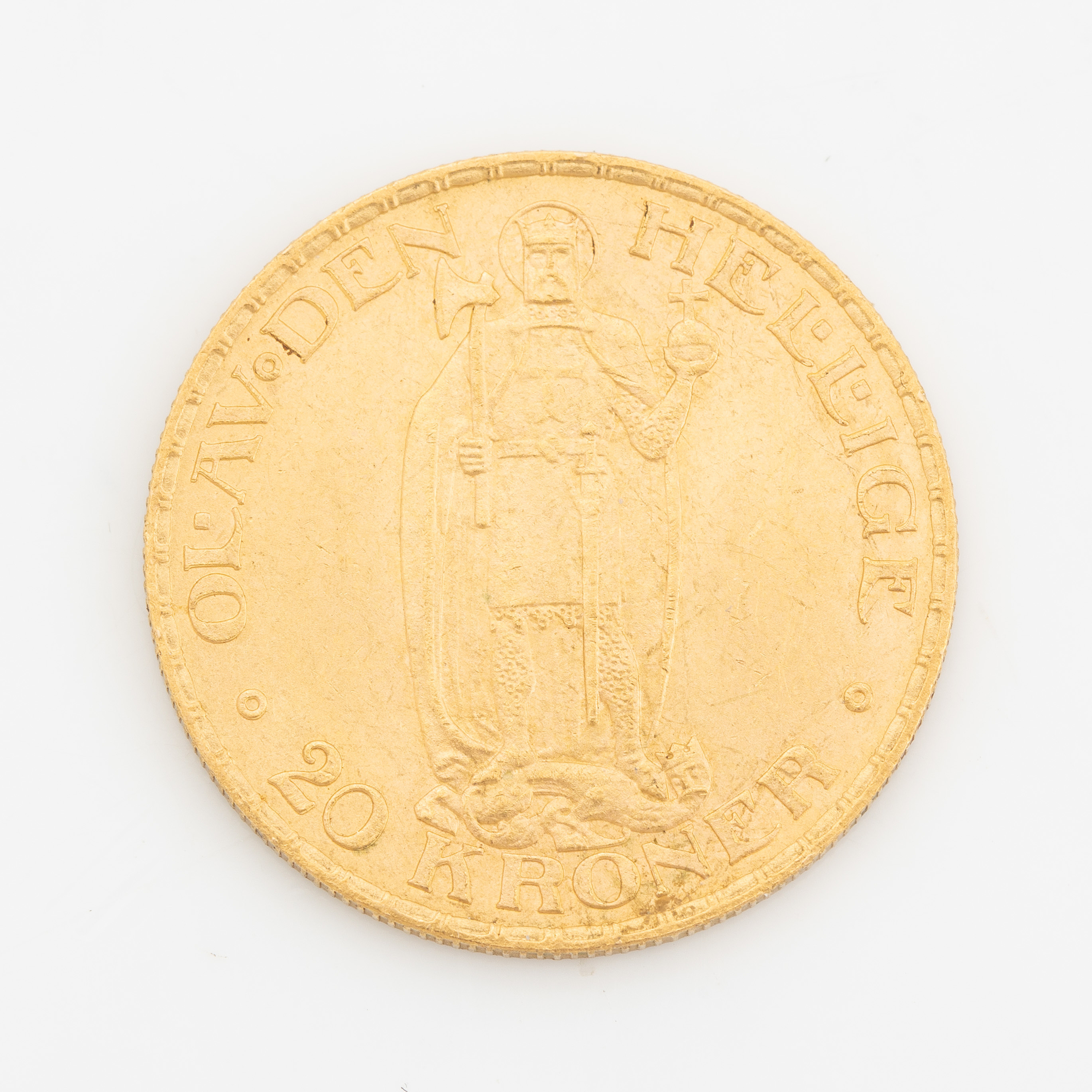 Haakon VII, guldmynt, Norge, 20 kr, 1910. - Bukowskis