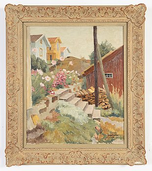 Ellis Wallin, oil on panel, signed. - Bukowskis